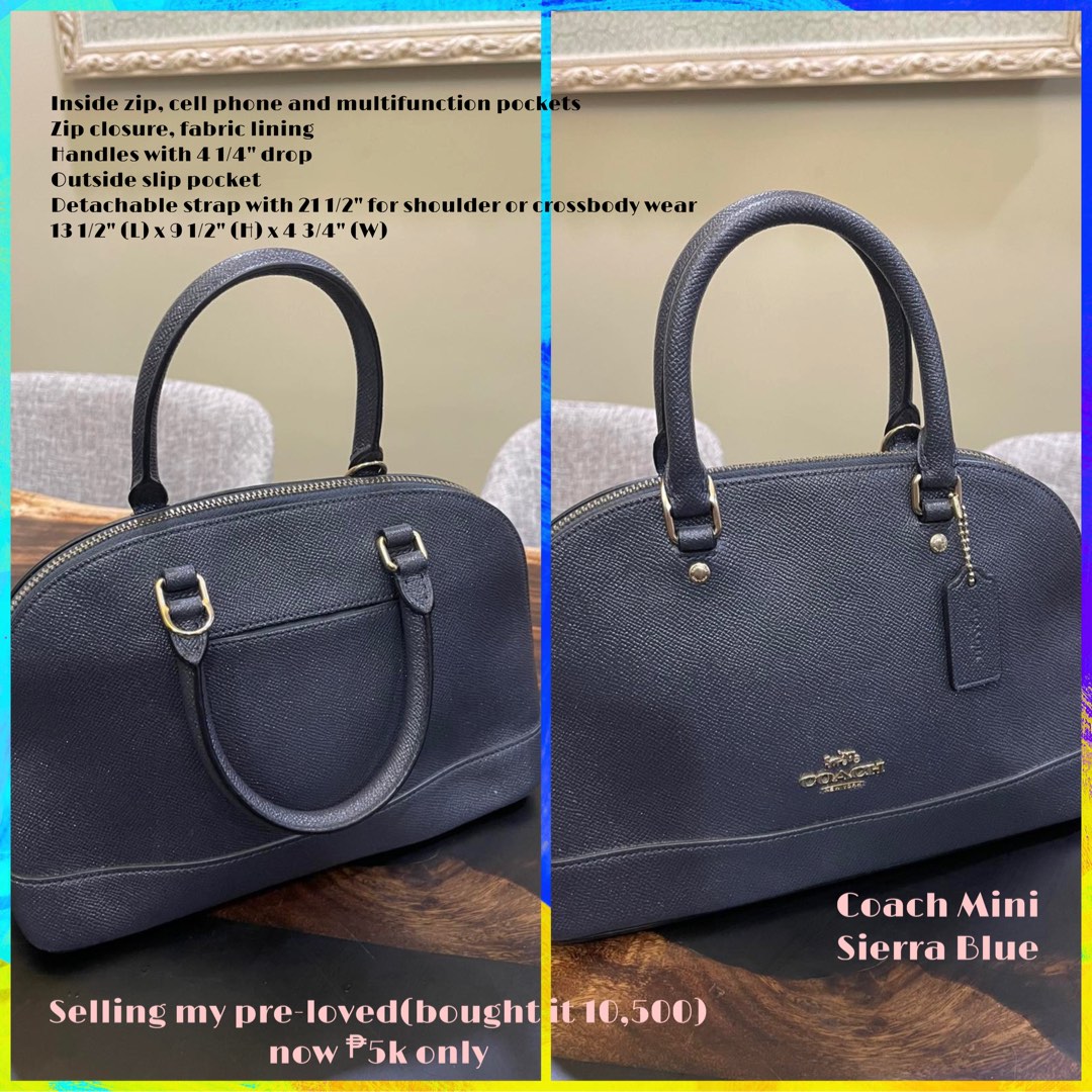 COACH MINI SIERRA -blue, Luxury, Bags & Wallets on Carousell