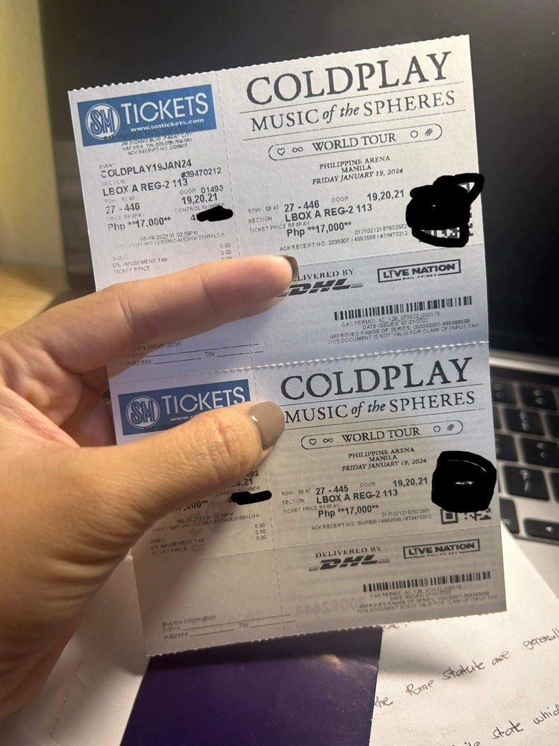 COLDPLAY WORLD TOUR MANILA, Tickets & Vouchers, Event Tickets on Carousell