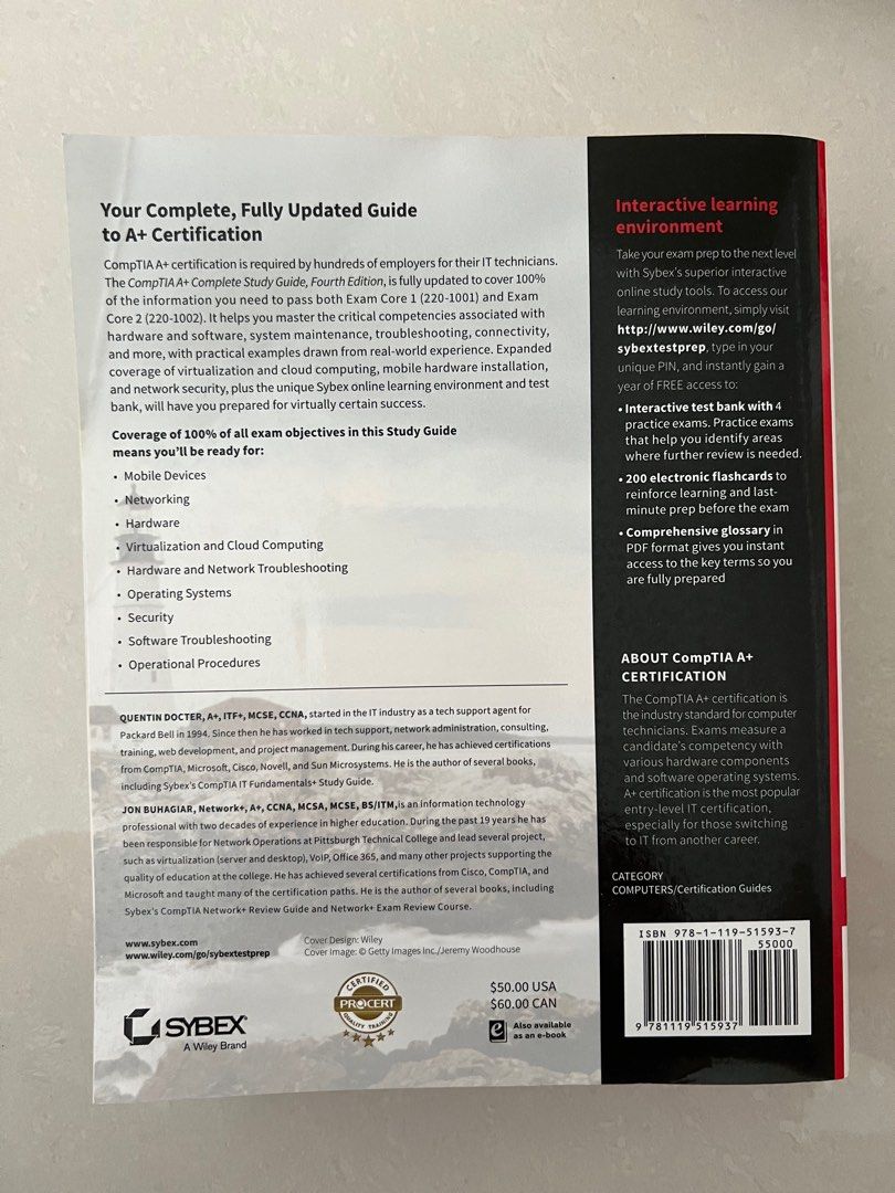 CompTIA A+ Complete Study Guide, Hobbies & Toys, Books & Magazines, Assessment Books on Carousell