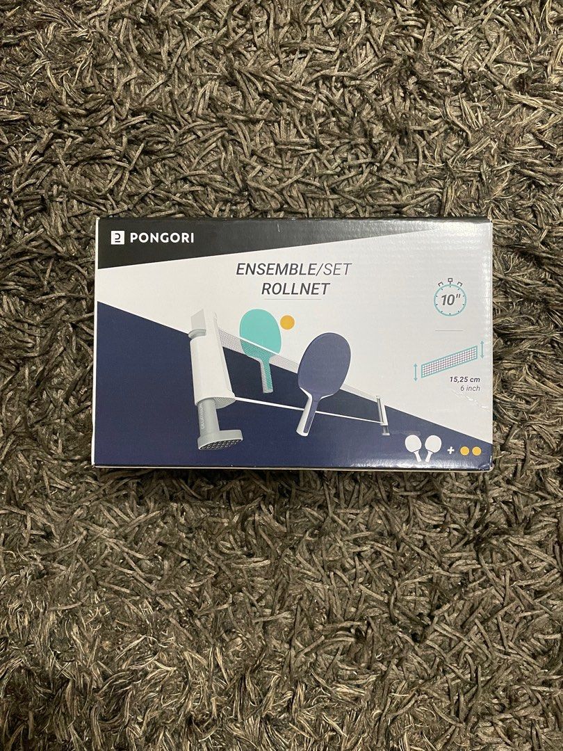 Decathlon Table Tennis set with rollnet, Sports Equipment, Sports ...