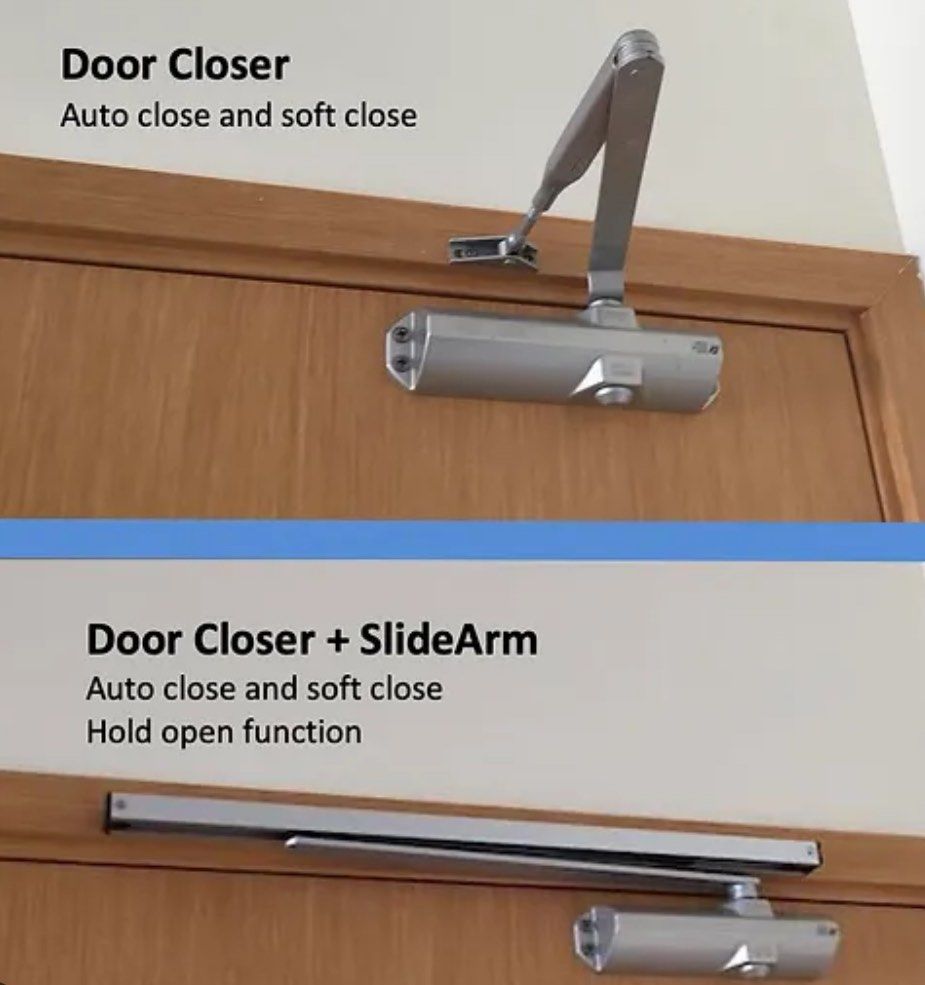 Door Closer soft closing auto close hold open position, Furniture ...