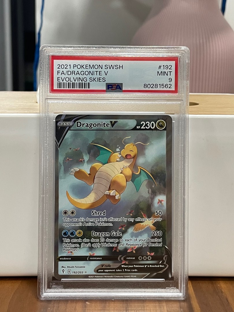 [ENG] Dragonite V (AA) Evolving Skies [PSA 9], Hobbies & Toys, Toys ...