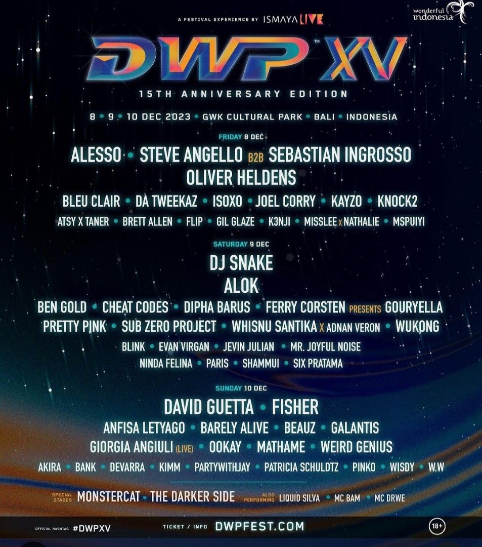 DWP Djakarta Warehouse Project 3 days GA, Tickets & Vouchers, Event ...