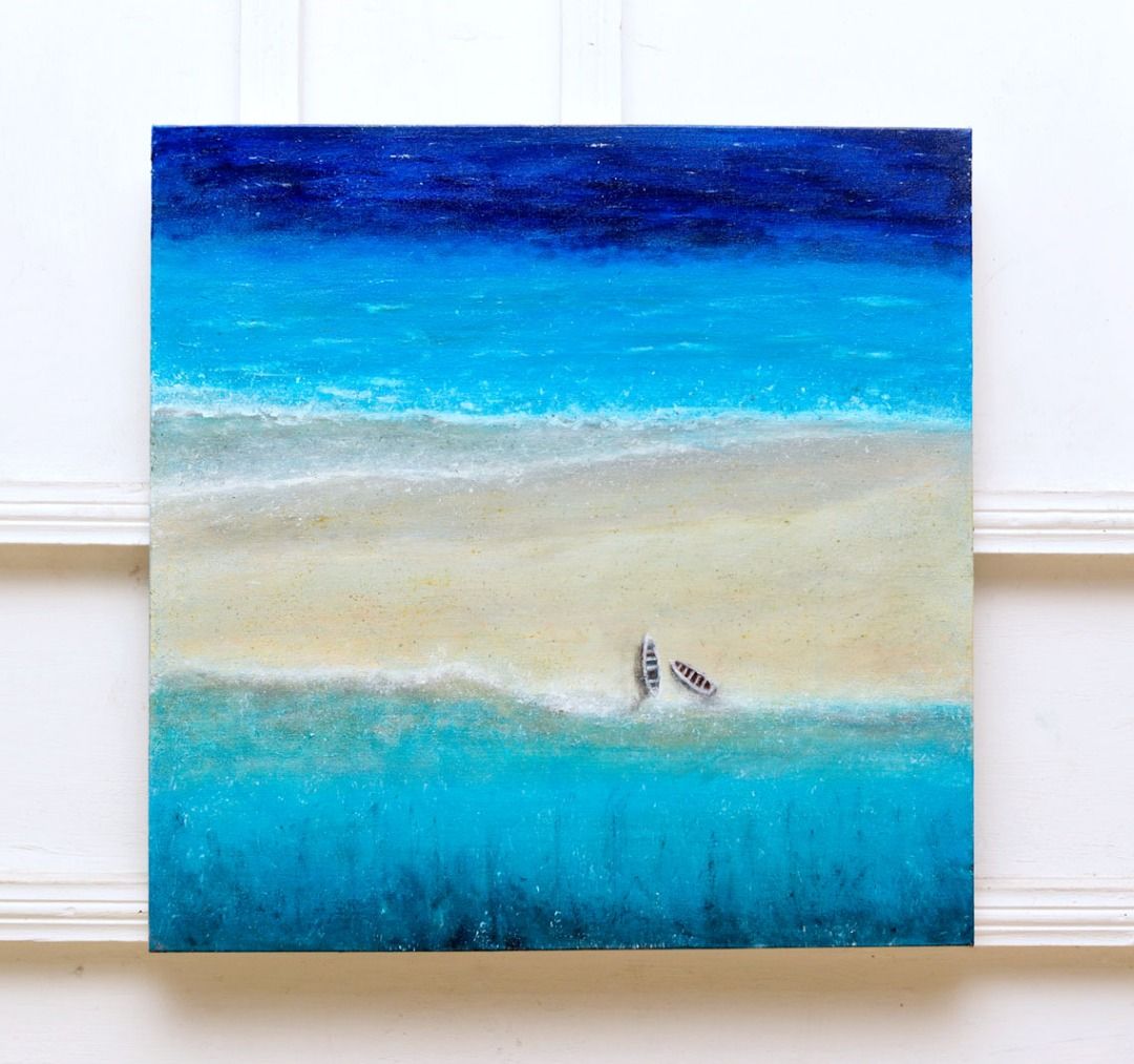 Lukisan Kanvas Acrylic 100% Asli 50x50-Zanzibar Tanzania, Desain & Kerajinan Tangan, Karya Seni ...