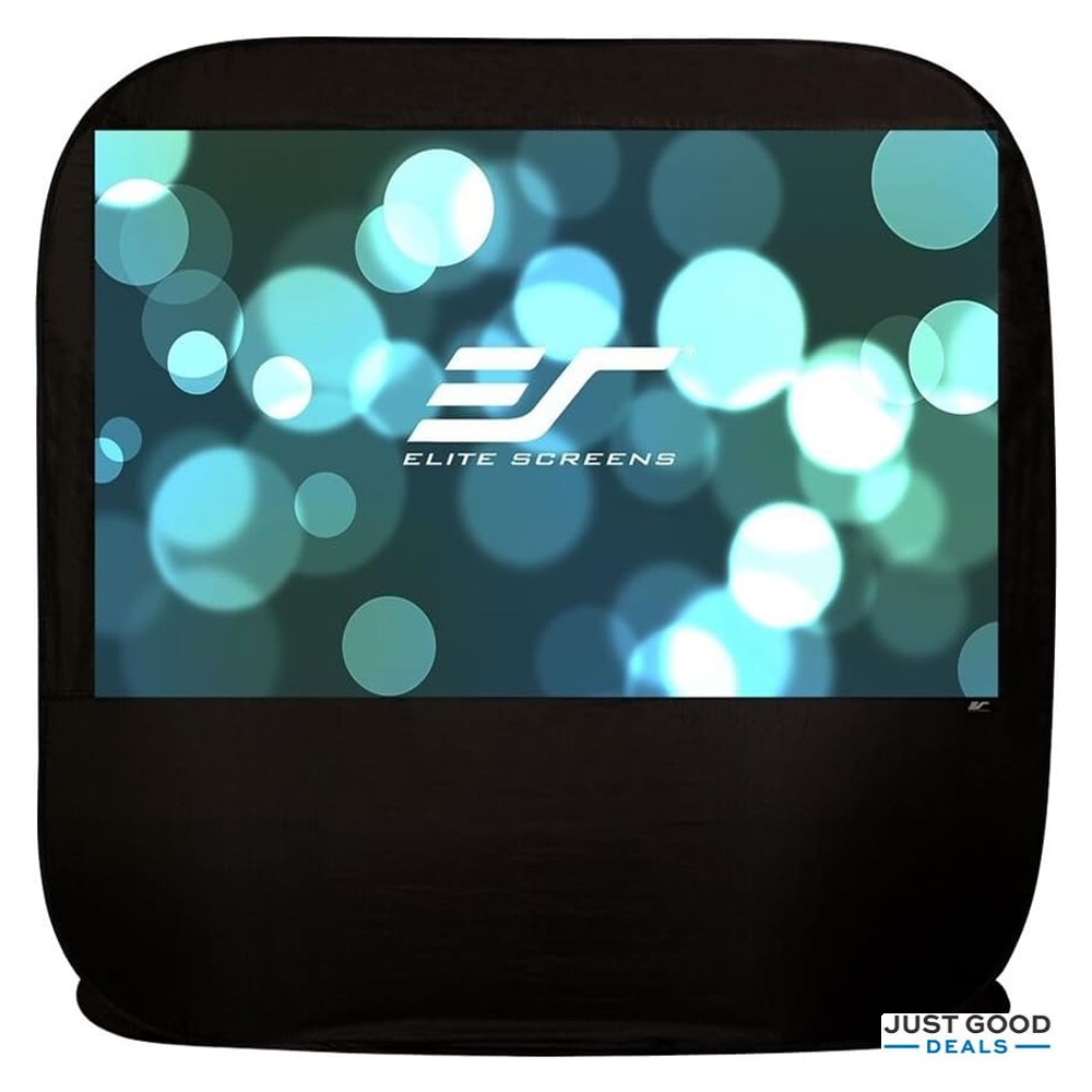 Elite Screens Pop-up Cinema 84-inch 16:9 Portable Outdoor Fast Folding Projector Screen Self ...