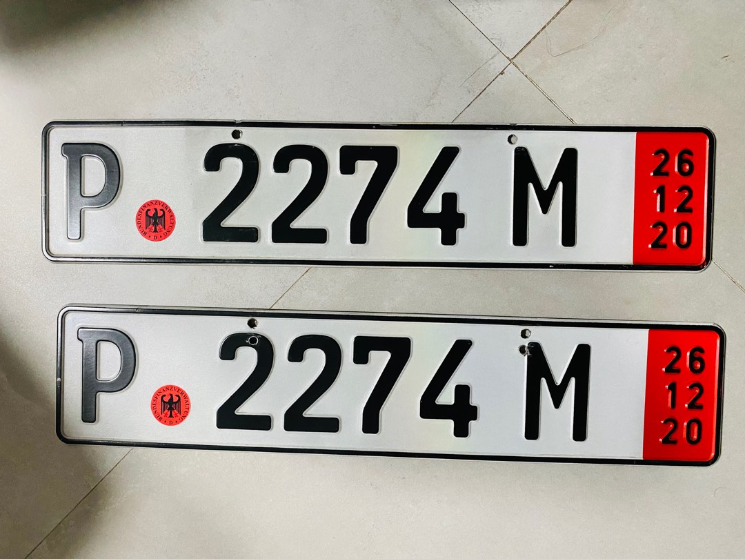euro plate red, Car Parts & Accessories, Emblem, Sticker and Decals on ...