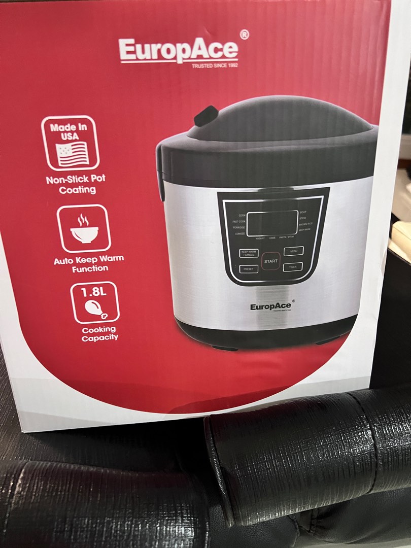 Europace 1.8L multi function Rice Cooker, TV & Home Appliances, Kitchen ...