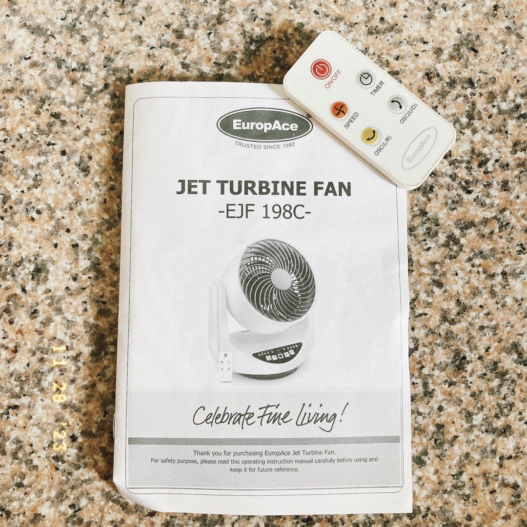 EuropAce Jet Turbine Fan, Furniture & Home Living, Lighting & Fans ...