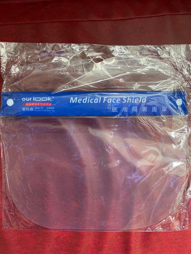 Face shield and 3M N95 8210 face mask, Health & Nutrition, Face Masks ...