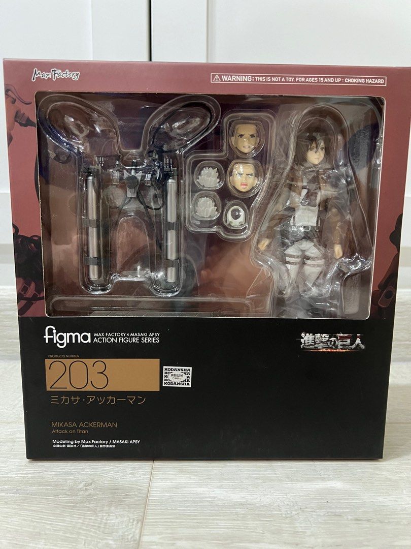 Figma 203 Mikasa Ackerman Attack on Titan AoT Shingeki no Kyojin SnK ...
