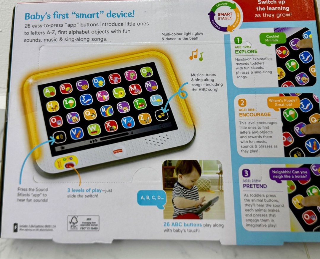 Fisher Price Laugh & Learn Tablet, Babies & Kids, Infant Playtime on Carousell