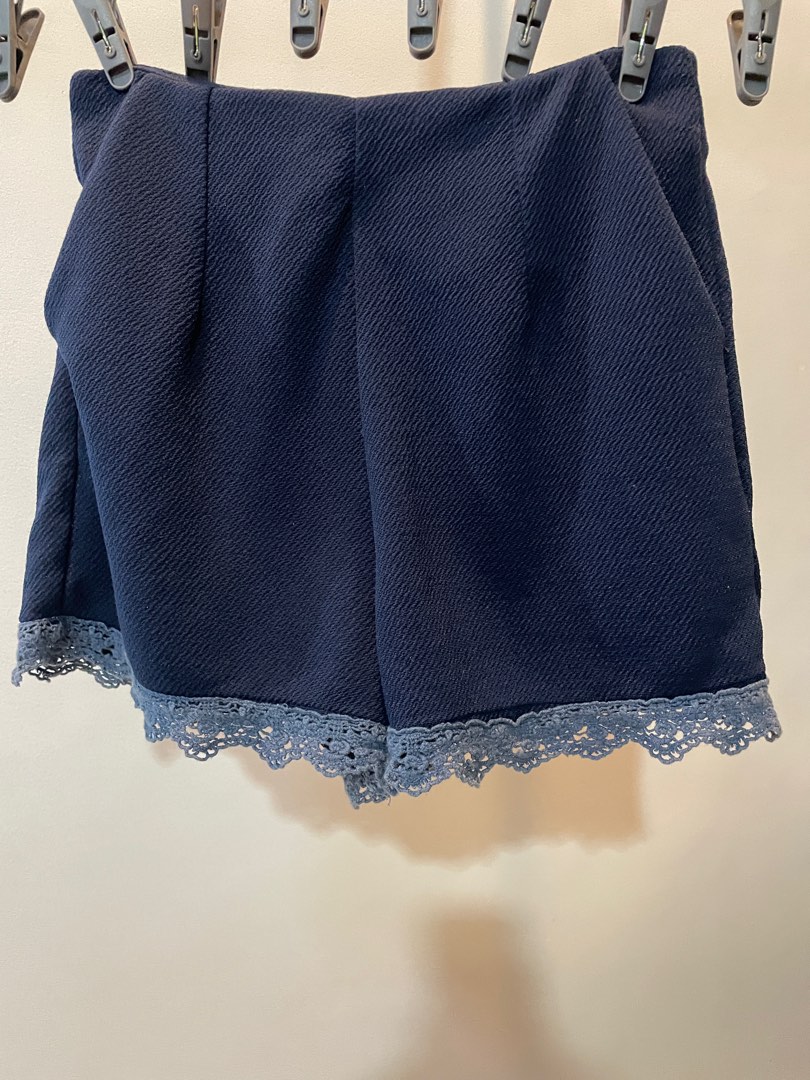 Folded & Hung shorts (navy blue), Women's Fashion, Bottoms, Shorts on ...