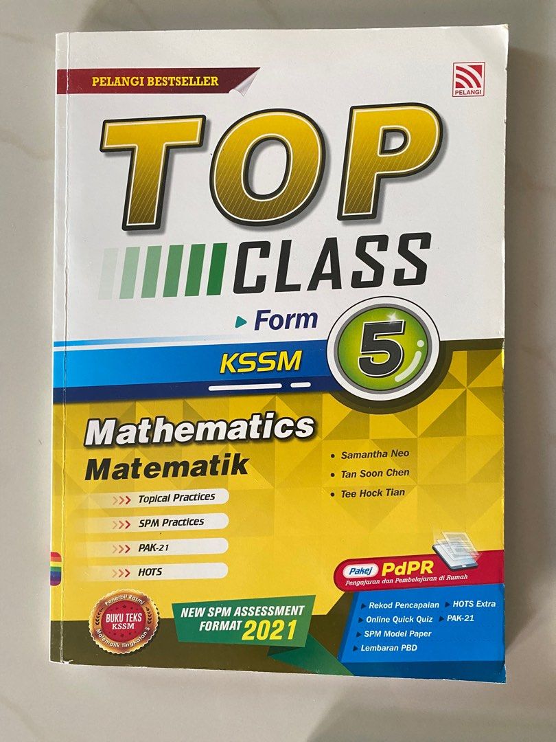 Form 5 KSSM MATHEMATICS DWIBAHASA TOPICAL WORKBOOK with ANSWERS ( new ...