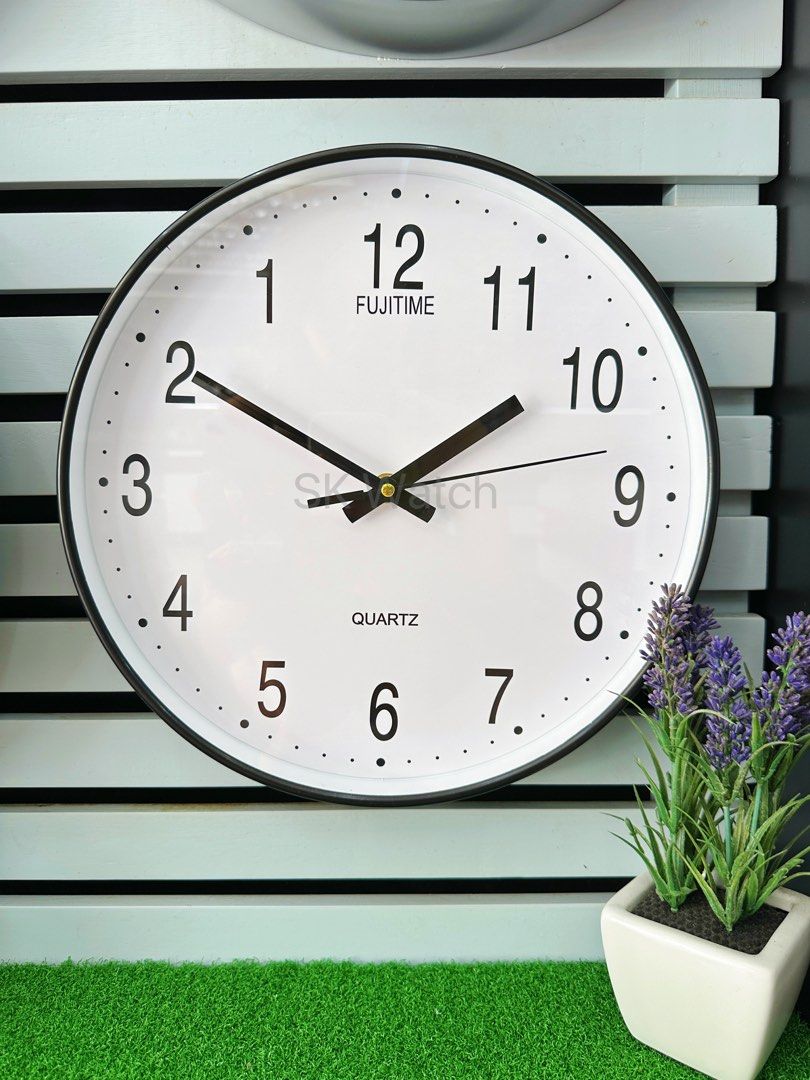 FUJITIME | Anti-clockwise wallclock / Simple wallclock / Jam dinding ...