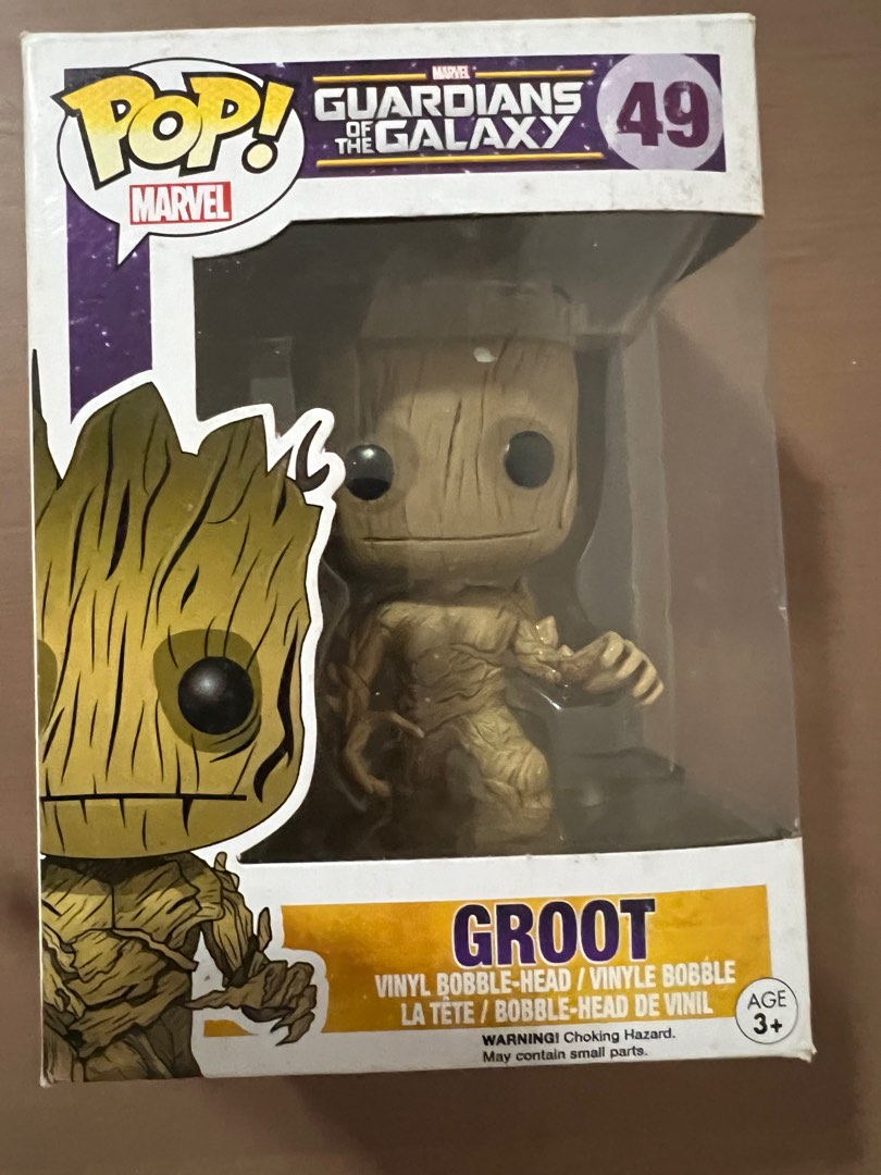 Funko POP Marvel: Guardians of The Galaxy - Groot Vinyl Bobble-Head Figure,Multi-colored,Onesize ...