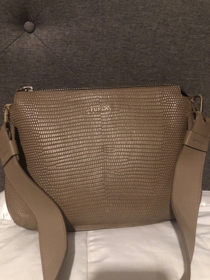 FURLA Crocodile leather sling, Luxury, Bags & Wallets on Carousell