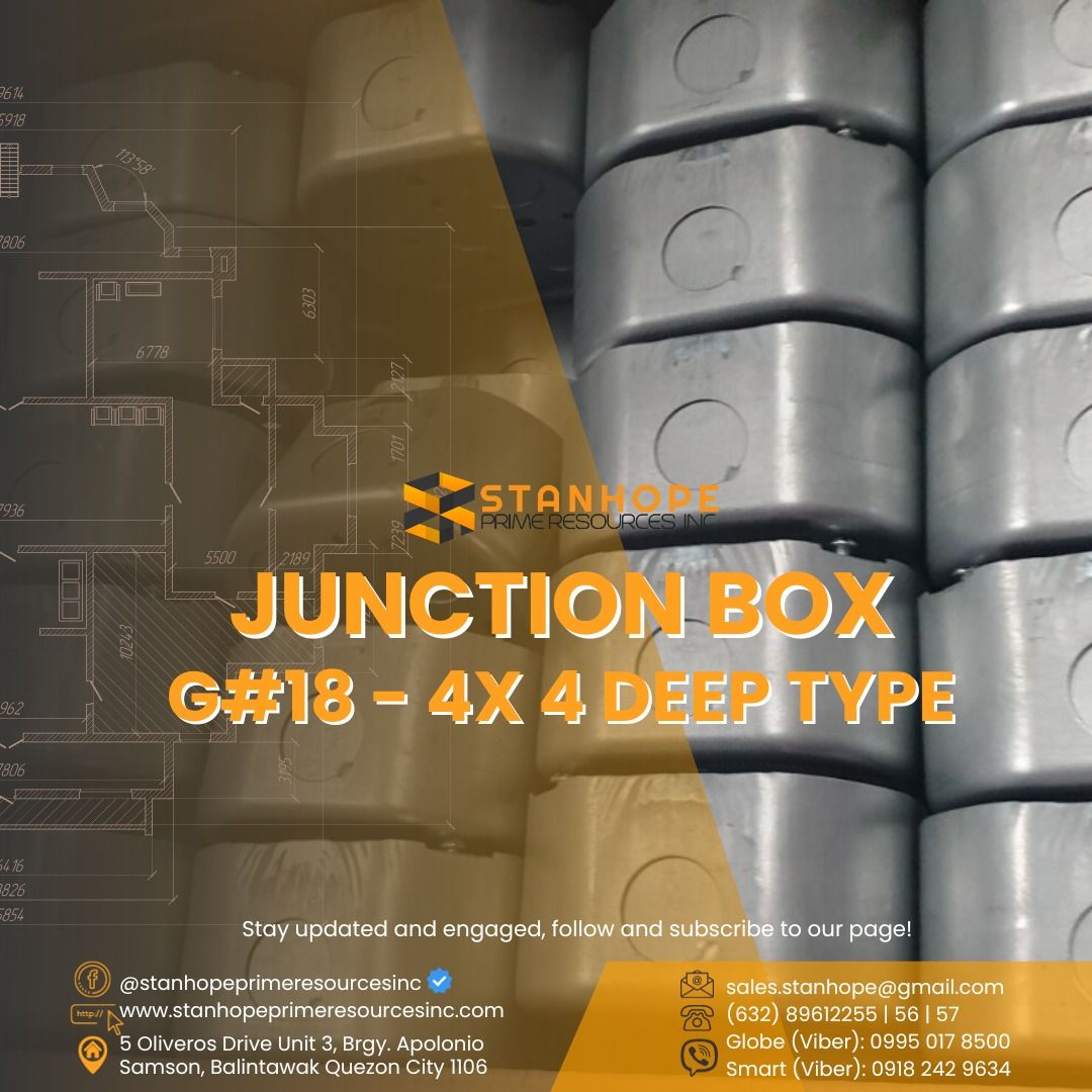 G#18 Junction Box 4X4 Deep Type, Commercial & Industrial, Construction ...