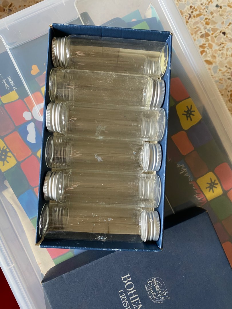 Glass tubes with cap, Hobbies & Toys, Stationery & Craft, Craft ...