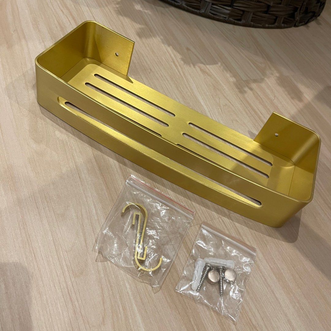 Gold Shampoo Rack Gold Soap Rack Toilet Rack, Furniture & Home Living ...