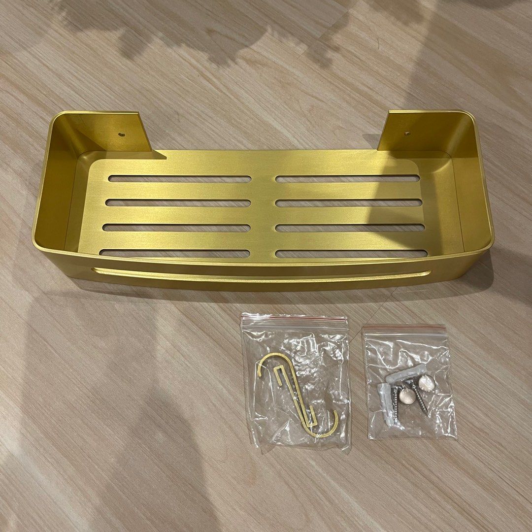 Gold Shampoo Rack Gold Soap Rack Toilet Rack, Furniture & Home Living ...