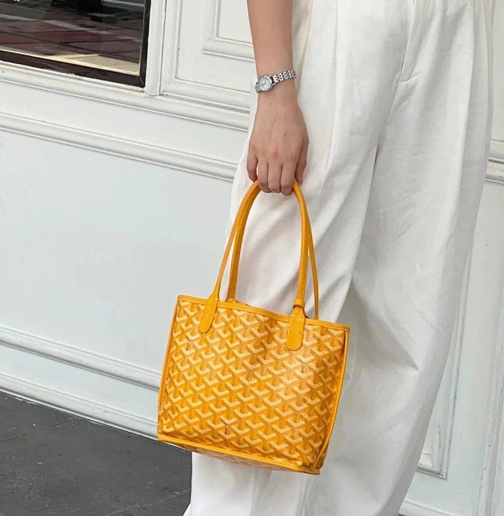 Goyard Mini Anjou Yellow, Luxury, Bags & Wallets on Carousell
