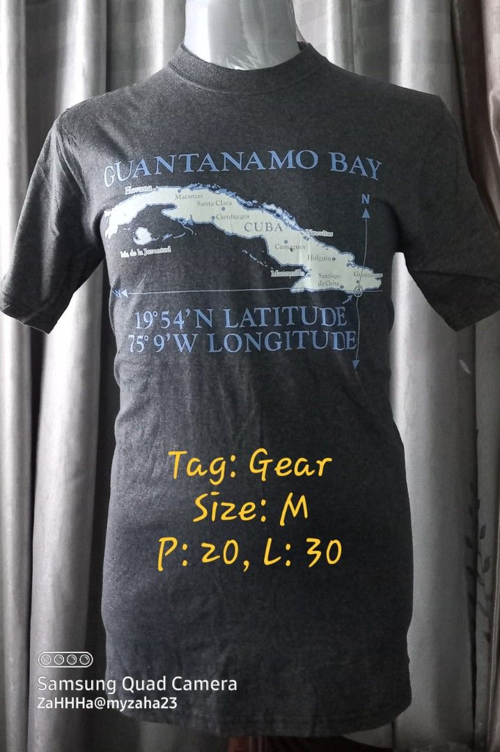 Guantanamo Bay Map, Men's Fashion, Activewear on Carousell