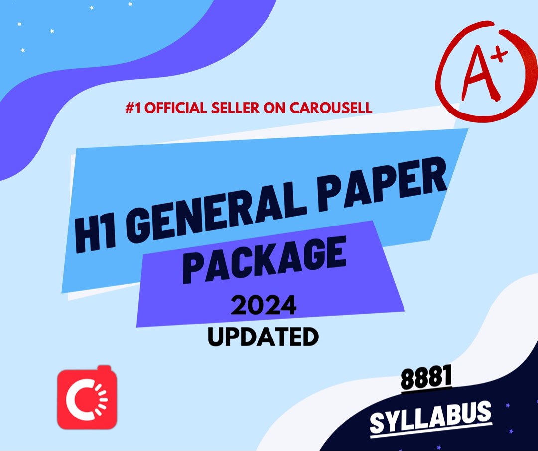 H1 General Paper Package GP (2024 A Level/RJC/NYJC/HCI Example Banks ...
