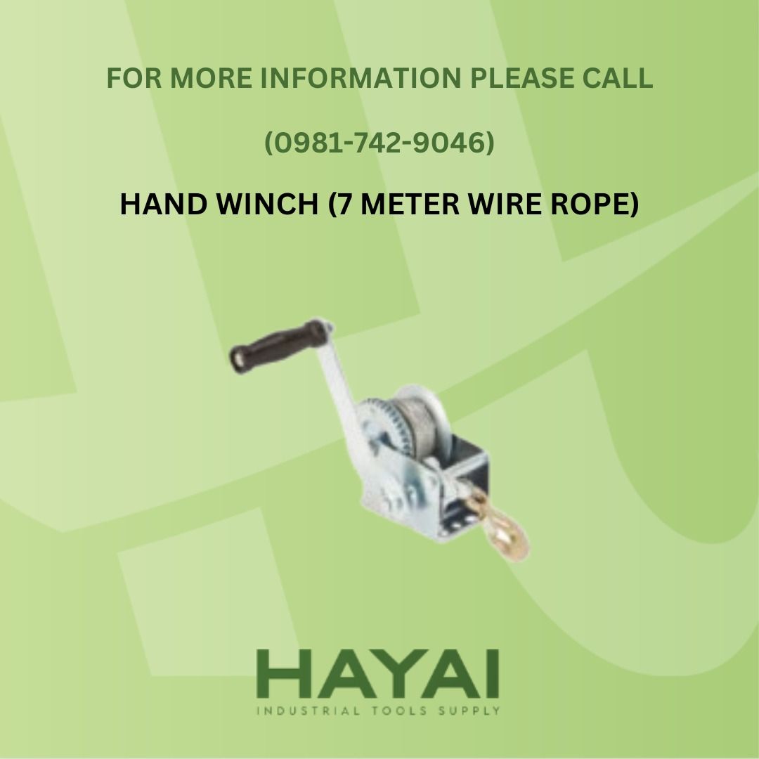 Hand Winch (7-meter wire rope), Commercial & Industrial, Construction ...