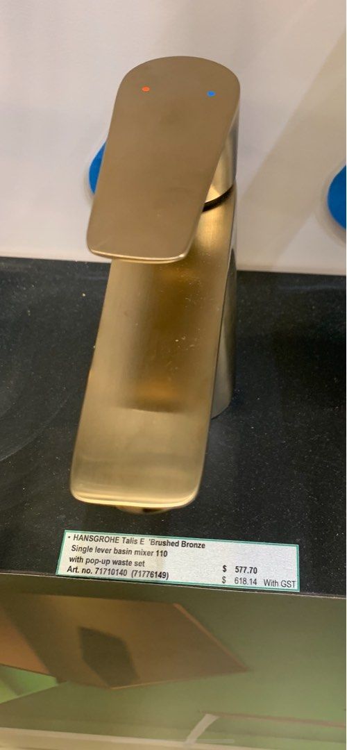 Hansgrohe Talis E with pop up waste - Brushed Bronze, Furniture & Home ...