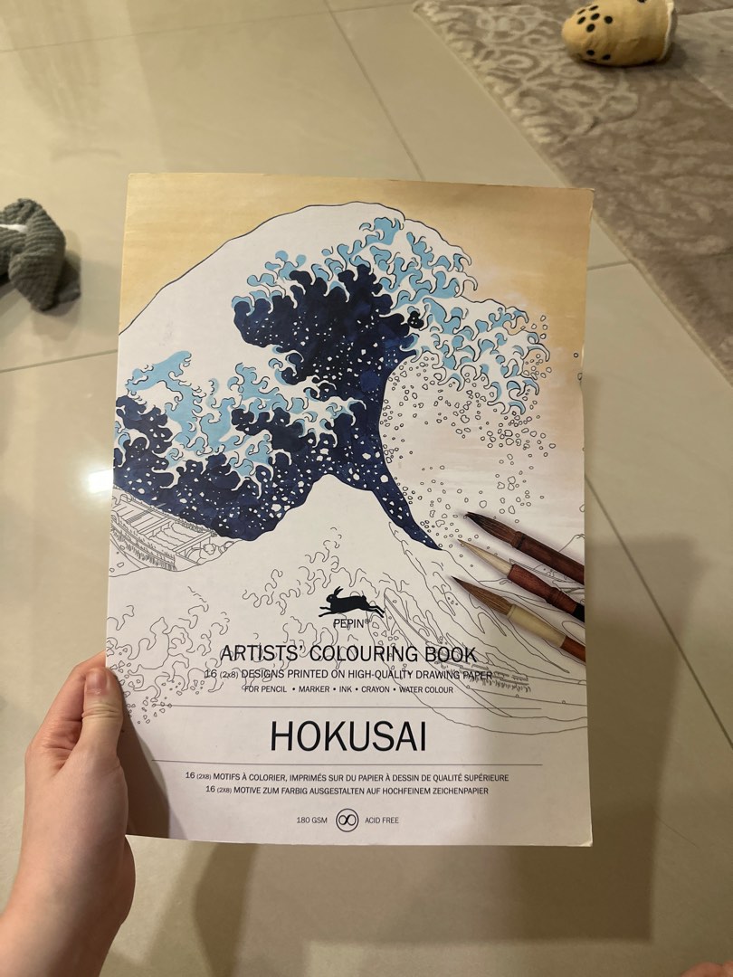HOKUSAI artist colouring book, Hobbies & Toys, Stationery & Craft ...