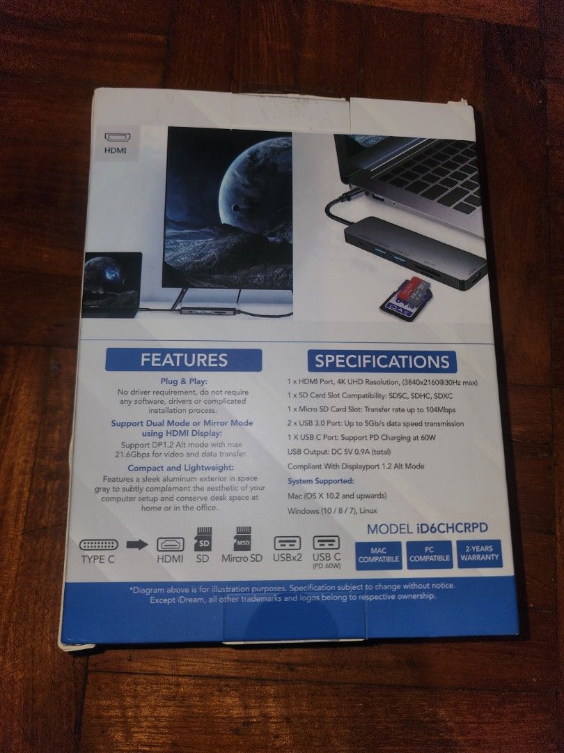 iDream - USB-C to HDMI Multiport Adaptor, Computers & Tech, Parts ...