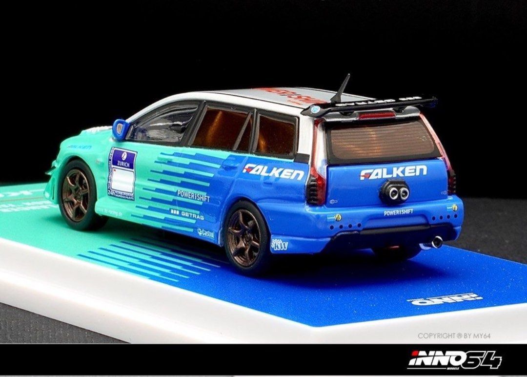 Inno64 - Mitsubishi Lancer Evolution IX Wagon FALKEN Livery [IN64-EVO9W-FAL], Hobbies & Toys ...
