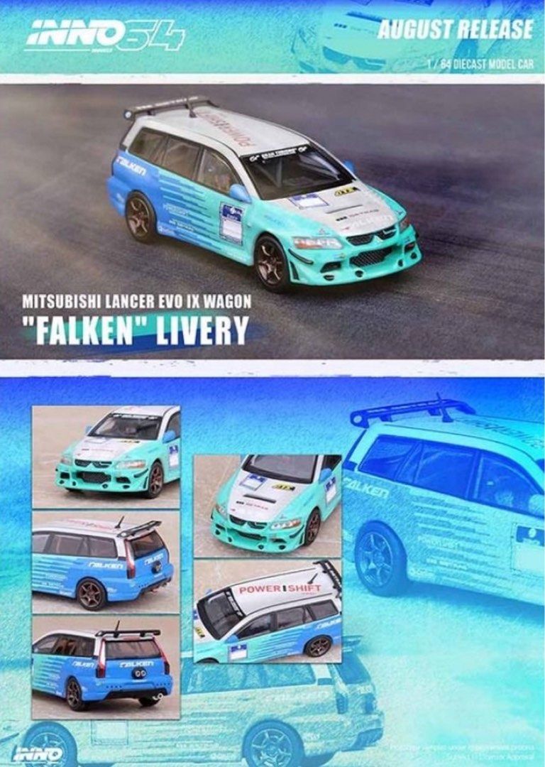 Inno64 - Mitsubishi Lancer Evolution IX Wagon FALKEN Livery [IN64-EVO9W ...