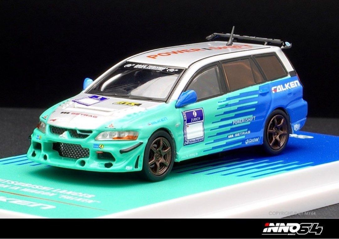 Inno64 - Mitsubishi Lancer Evolution IX Wagon FALKEN Livery [IN64-EVO9W-FAL], Hobbies & Toys ...