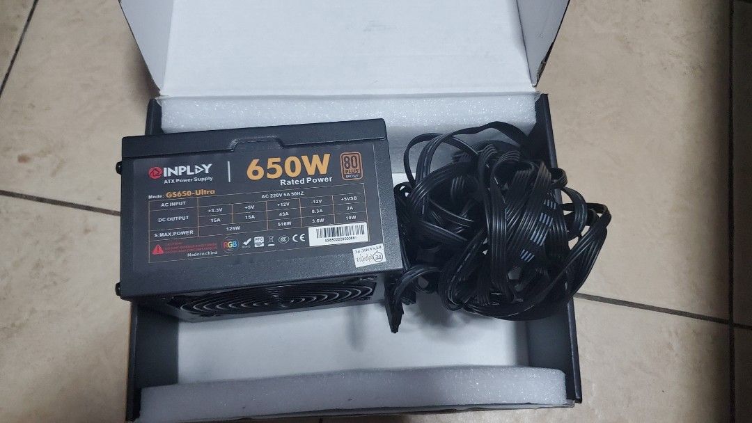 InPlay GS650 Ultra 650W Bronze True-Rated PSU, Computers & Tech, Parts ...