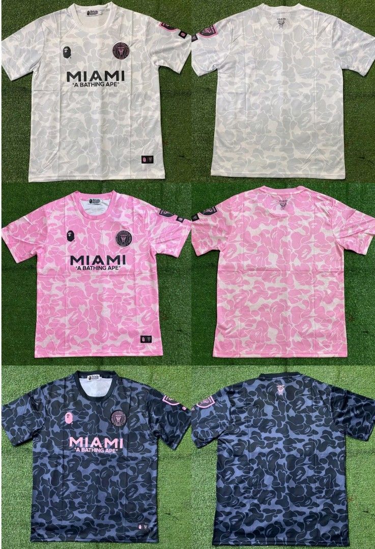 Inter Miami X bape jersey (3 colour available), Men's Fashion ...