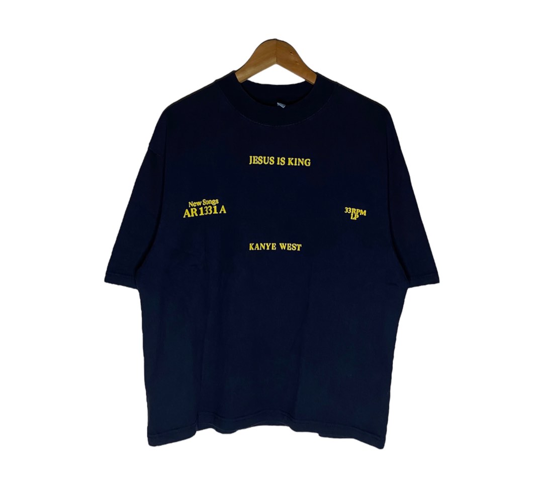 Kanye West JIK Vinyl Navy Tee, Men's Fashion, Tops & Sets, Tshirts ...