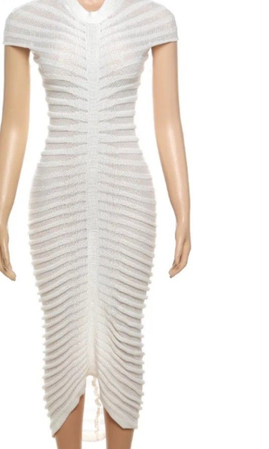 Kendll jenner knit fishbone dress midi, Women's Fashion, Dresses & Sets ...