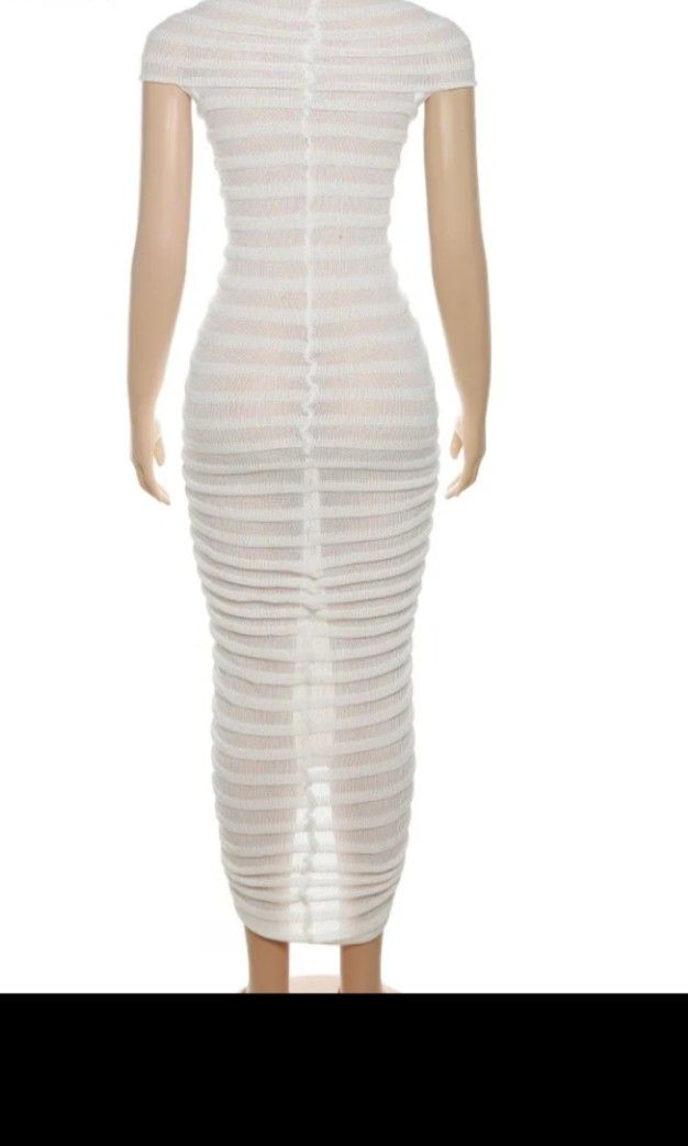 Kendll jenner knit fishbone dress midi, Women's Fashion, Dresses & Sets ...