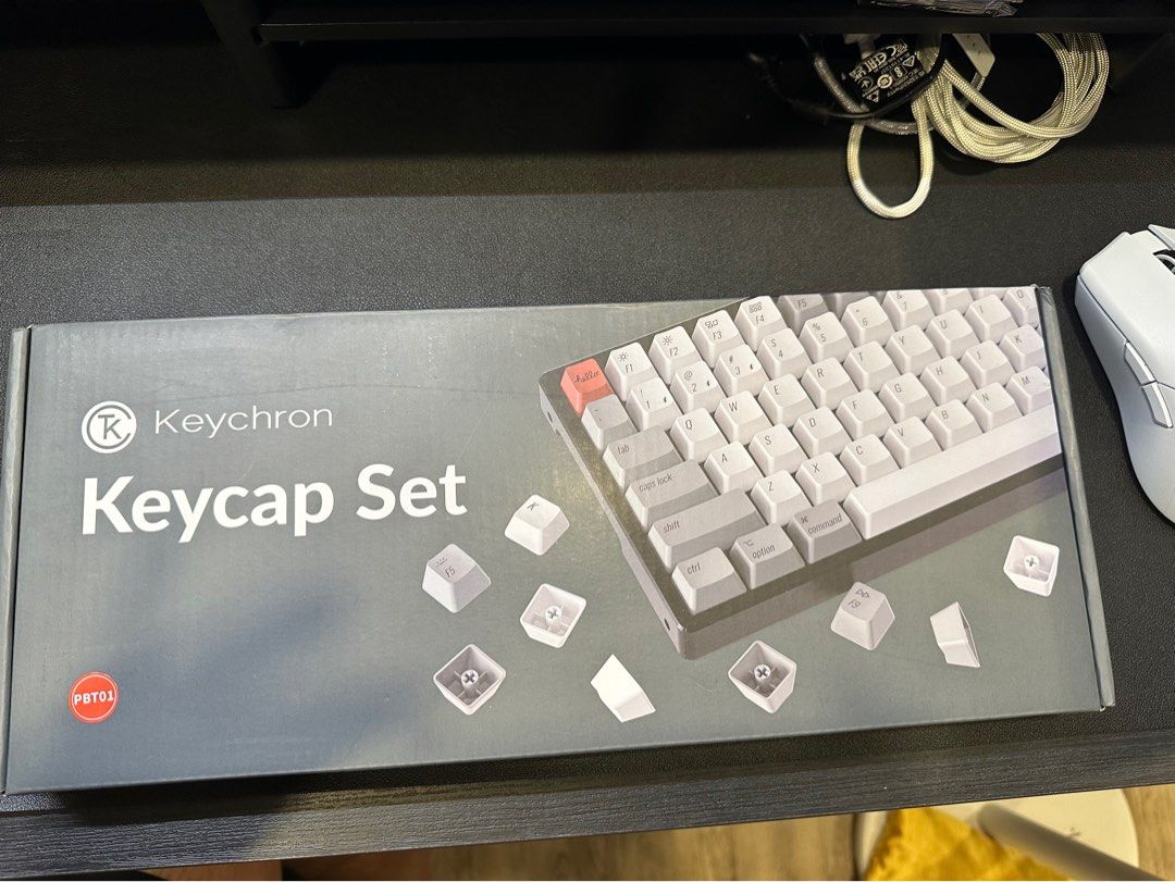 Keychron OSA PBT Keycaps White on Black, Computers & Tech, Parts ...