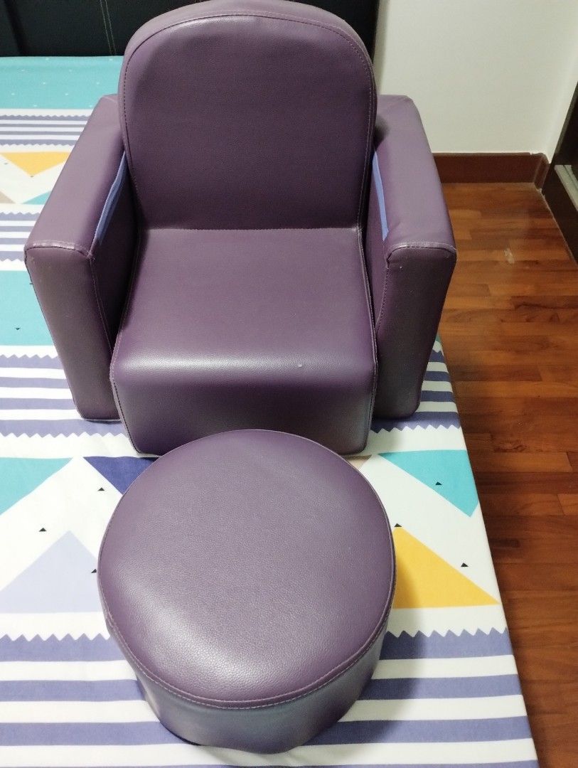 Kids sofa with foot rest, Furniture & Home Living, Furniture, Sofas on ...