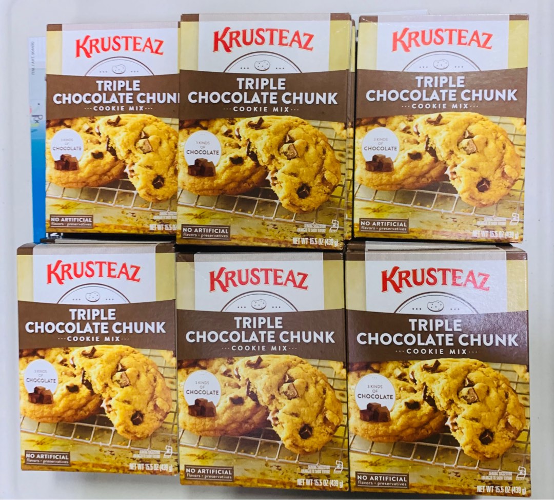 Krusteaz Triple Chocolate Chunk Cookie Mix, Food & Drinks, Other Food ...
