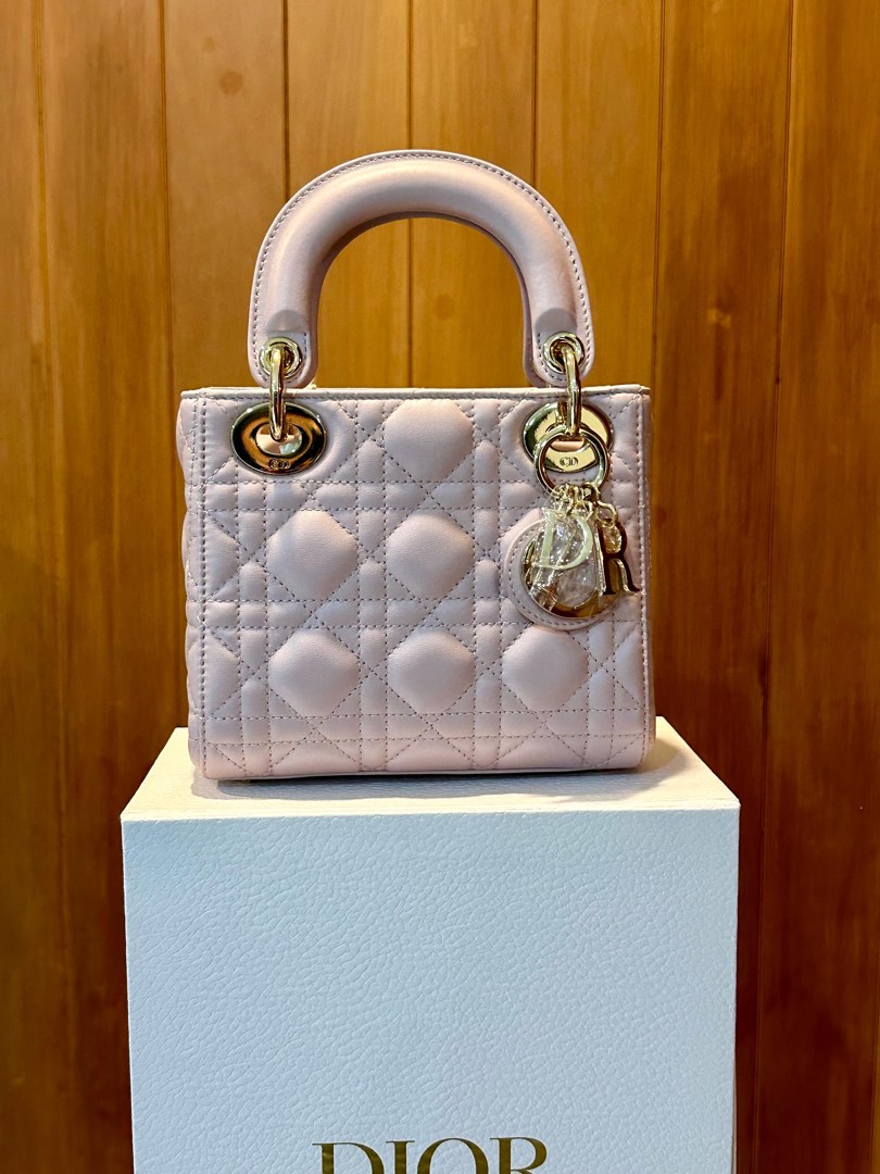 Lady Mini Dior in Lotus Pearlescent, Luxury, Bags & Wallets on Carousell