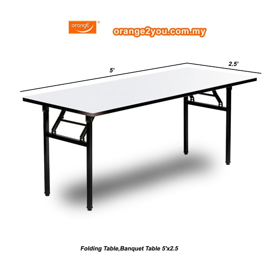 Large Folding Table,Banquet Table 5'x2.5 (MF 525), Furniture & Home ...