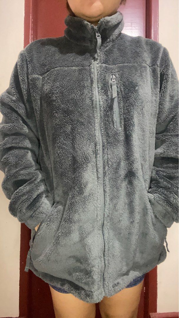 Leaveland Fleece Dark Gray Jacket Medium, Women's Fashion, Coats ...