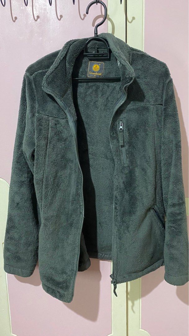 Leaveland Fleece Dark Gray Jacket Medium, Women's Fashion, Coats ...