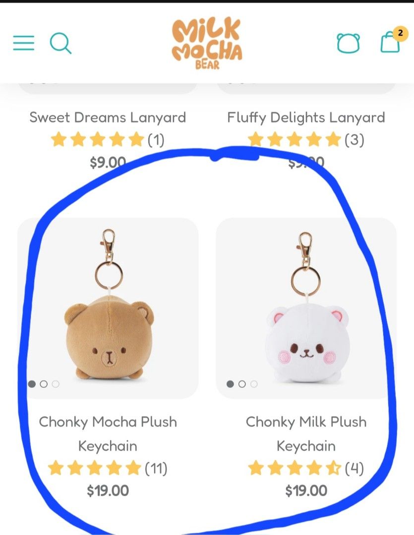 LF Chonky Milk and Mocha Bear Plush Keychain, Hobbies & Toys, Toys ...