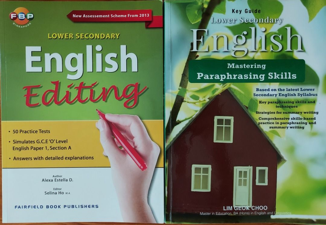 *LIKE NEW* Lower Secondary English Editing and Paraphrasing Skills book ...