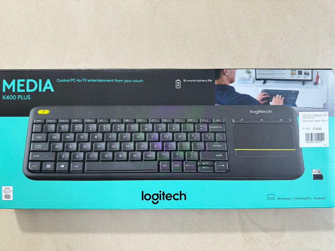 Logitech Wireless Keyboard(Media K400 Plus), Computers & Tech, Parts ...