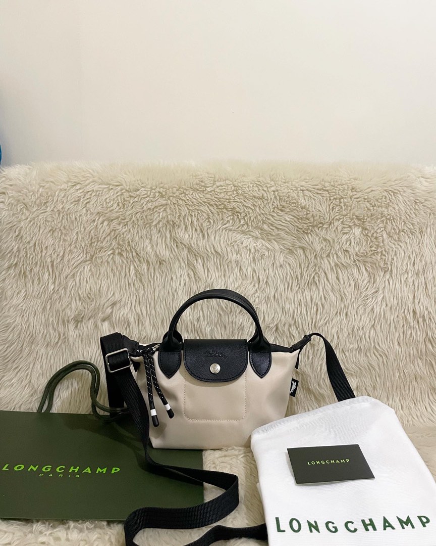 Longchamp energy xs mini authentic in ivory white, Luxury, Bags ...